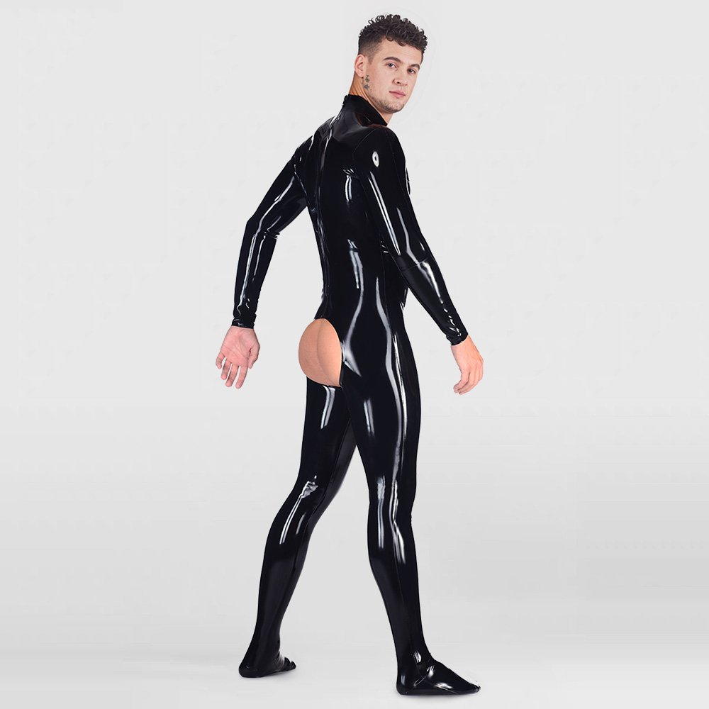 Latex Catsuit for Men – Reinforced Seams and Open Buttocks, Submissive ...