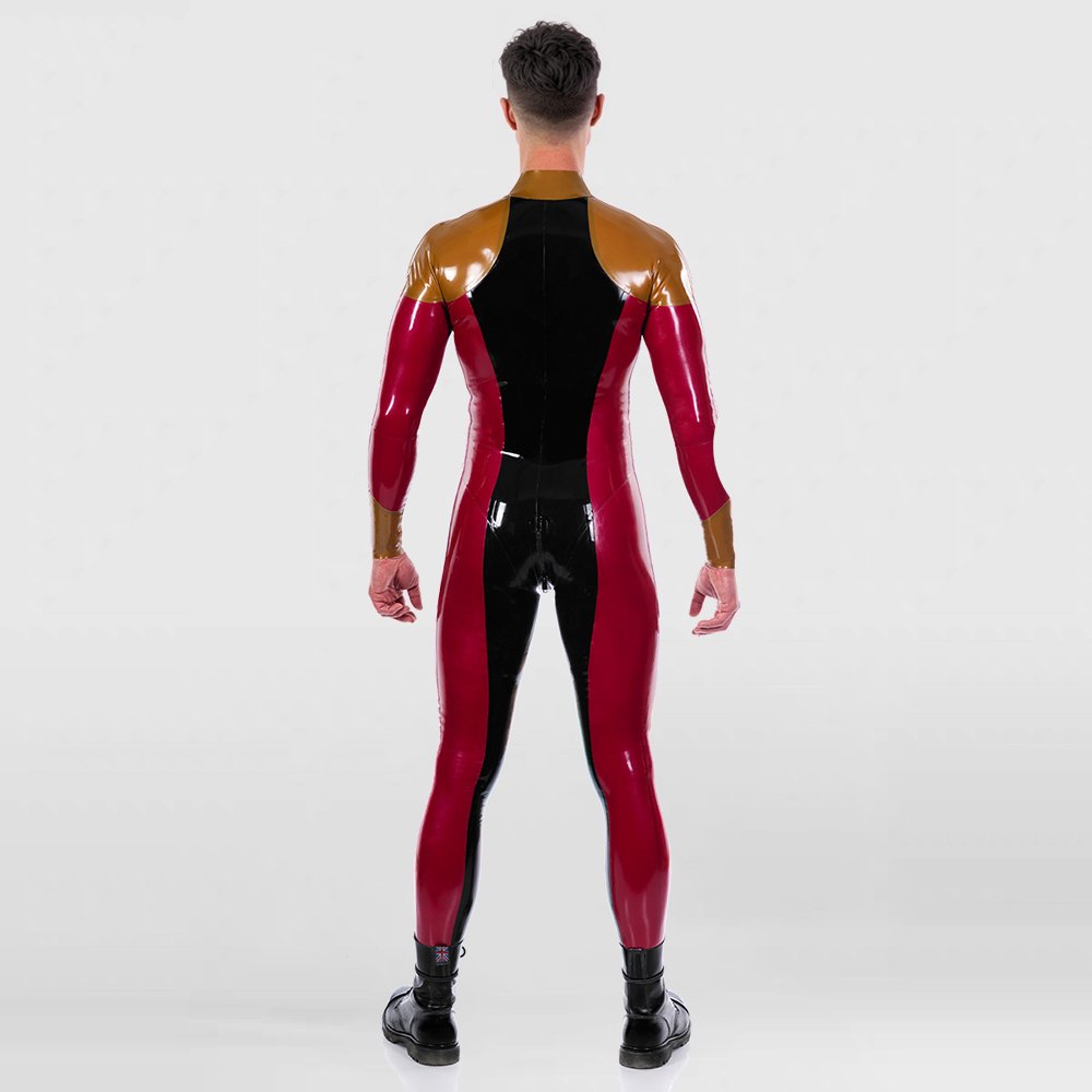 Latex Catsuit – Three-Color Block Zipper Style, Future Alert Design ...