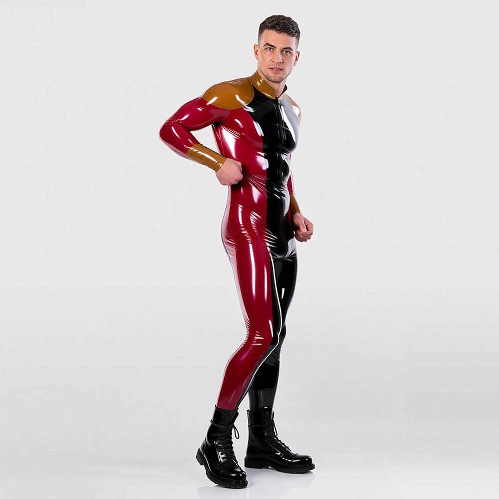 Latex Catsuit – Three-Color Block Zipper Style, Future Alert Design ...